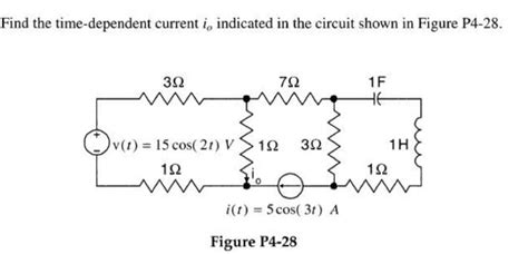 Solved Find The Time Dependent Current I0 Indicated In The