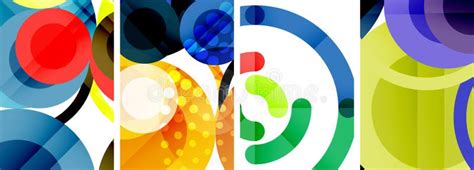 World Of Geometric Elegance With Abstract Circle Poster Set Circles Intertwine In A Symphony Of