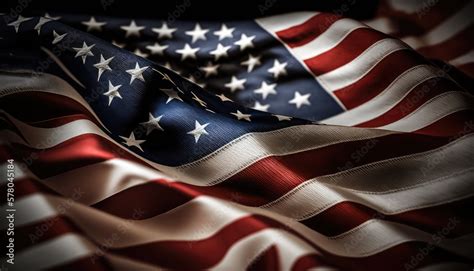 American Flag Created With Generative Ai Technology Stock Illustration Adobe Stock