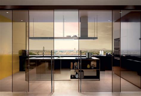 Porte Vetro Henry Glass Cucina Bronzo Tecnoinfissi Srl