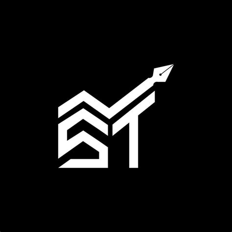 Diseño Creativo Del Logotipo De La Letra St Con Gráfico Vectorial