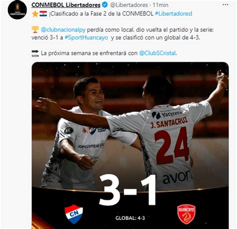 Sport Huancayo Se Llevaba El Triunfo Pero El Nacional De Paraguay