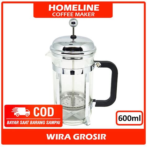 Jual Homeline Alat Seduh Kopi Manual 600ml French Press Peralatan