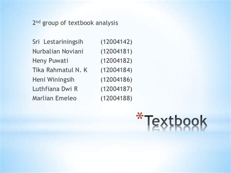 Textbook Analysis