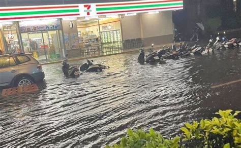 水彈炸整晚！「桃園漂漂河」慘況曝光 今17縣市豪雨特報 生活 Nownews今日新聞