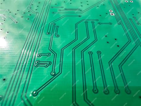Premium Photo Green Pcb With Tracks