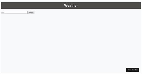Weather App React Codesandbox