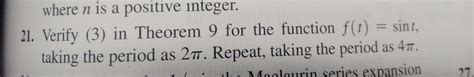 Solved Please Help Me Solve This Problem The Theorem Chegg Com