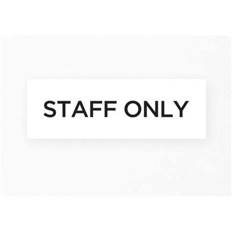 Jual Papan Staff Only Akrilik Tulisan Label Tempel Akrilik Papan Nama Keterangan Ruang Rambu
