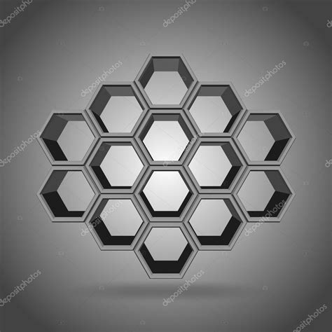 D Hexagon Pattern D Hexagon Pattern Stock Vector Neode