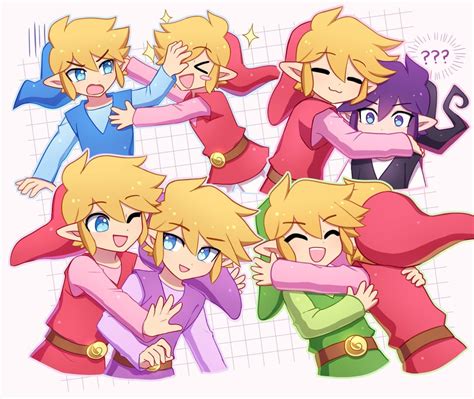 Link Toon Link And Shadow Link The Legend Of Zelda And 2 More Drawn
