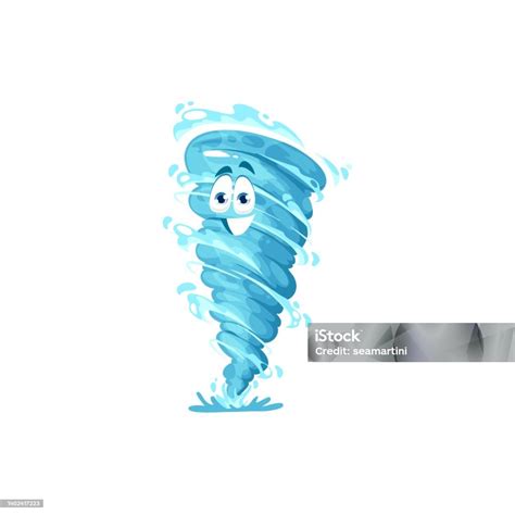 Cartoon Tornado Character Storm Whirlwind Twister向量圖形及更多剪裁圖圖片 剪裁圖 卡通
