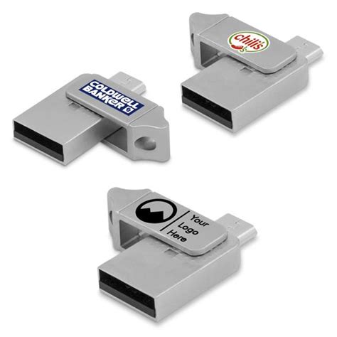 Custom Swivel Micro USB OTG Flash Drive By Logotech FDMT
