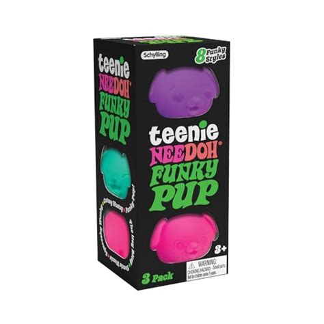 Schylling Needoh Teenie Funky Pups Sensory Fidget Toy