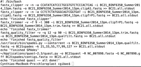 BINF Building A Bash Shell Script Genome Intelligence