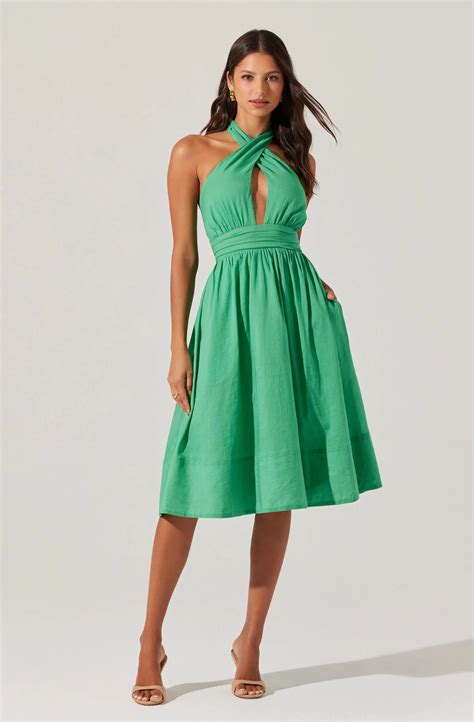 Kalia Crossover Halter Mini Dress Thesvayas