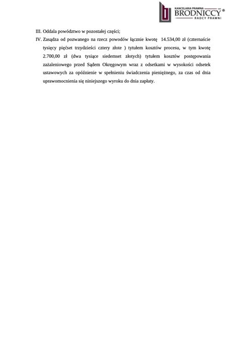 Unieważnienie umowy BGK Kancelaria Prawna Brodniccy
