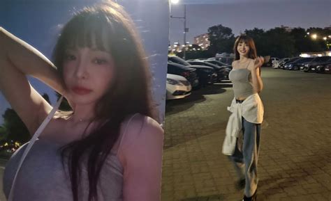 돌싱 서유리 얇은 어깨끈이 버거워 보이는 글래머한밤중 한강 나들이 Pickcon