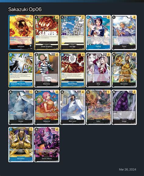 Sakazuki Op06 One Piece Card Game Deck One Piece Card Game