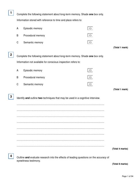 Memory Pdf Memory Recall Memory