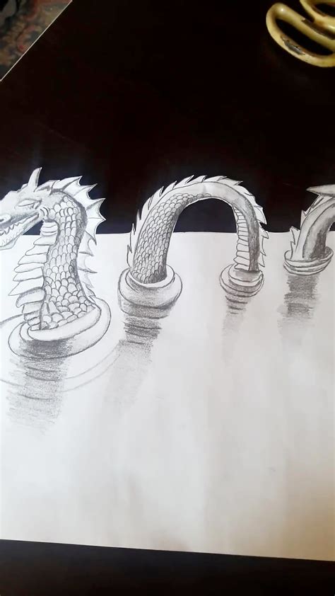 3dpainting نقاشی سه بعدی غول آسا از اژدها در آبگالری نقاشی وحیدرسولیان