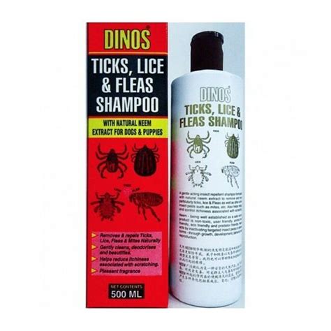 Dinos Ticks Lice And Fleas Shampoo 500ml Sookies Official Store