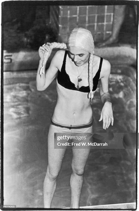 American Fashion Model And Actress Edie Sedgwick Dressed In A Blond