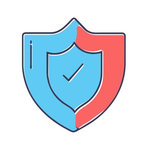 Safety Shield Icon Offset Fill Premium Ai Generated Vector