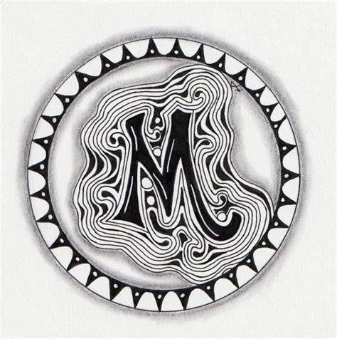 Embedded Letters Zen Doodle Art Alice Hendon