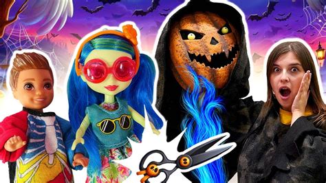 Кукла Челси готовит образ на Хеллуин 🎃 Игры одевалки для девочек Youtube
