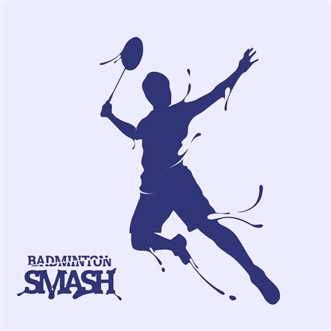 Badminton Smash Splash Silhouette 640353 Vector Art At Vecteezy