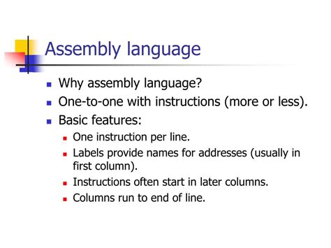 Ppt Instruction Set And Assembly Language Programming Powerpoint