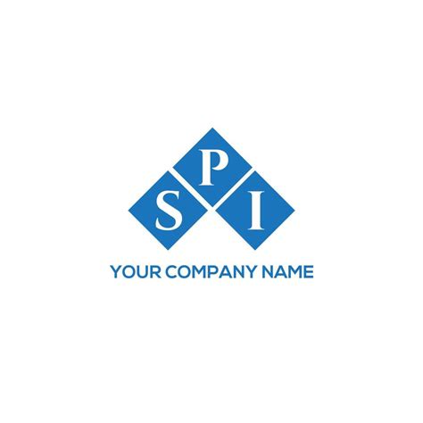 Spi Letter Logo Design On White Background Spi Creative Initials
