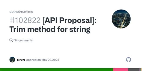 [api proposal] trim method for string · issue 102822 · dotnet runtime