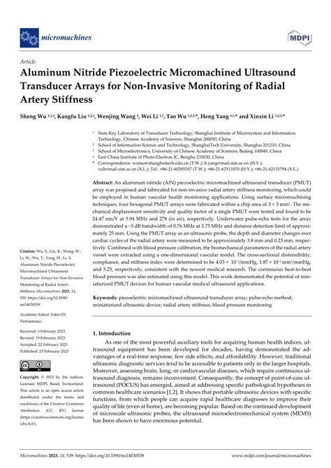 Pdf Aluminum Nitride Piezoelectric Micromachined Ultrasound