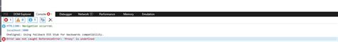 Internet Explorer Ie Error Was Not Caught Referenceerror Proxy