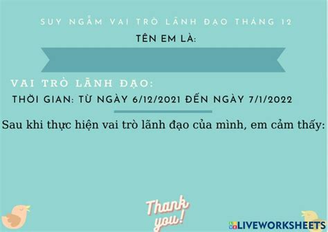 Suy Ngẫm VtlĐ 12 Worksheet Live Worksheets