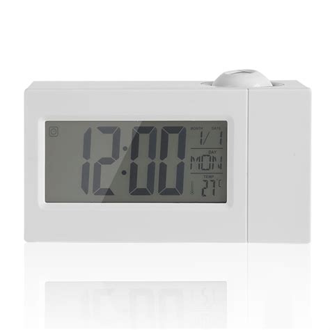 Lcd Display Sound Control Ceiling Projection Clock Alarm Snooze Date