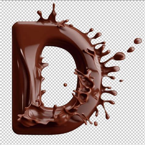 Premium Psd Mesmerizing D Letter With Bubbles