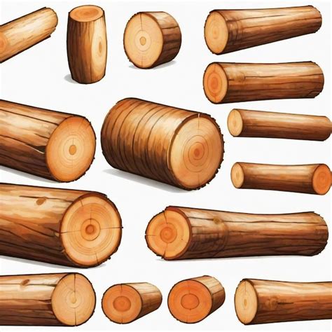 Wood Logs With The Names Of The Logs Premium Ai Generated Vector
