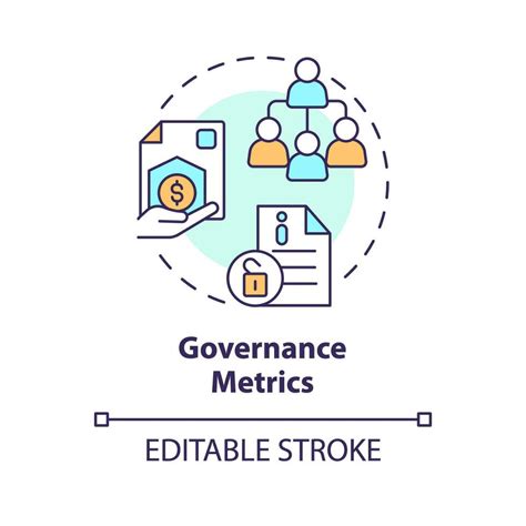 2d Editable Multicolor Governance Metrics Icon Simple Isolated Vector Climate Metrics Thin