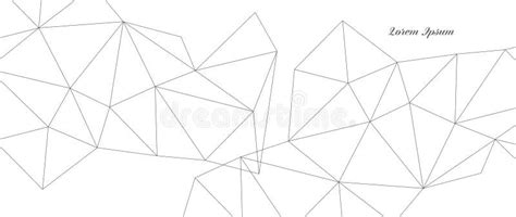 Abstract Black White Triangle Geometric Line Background Polygon Pattern Retro Styled Concept
