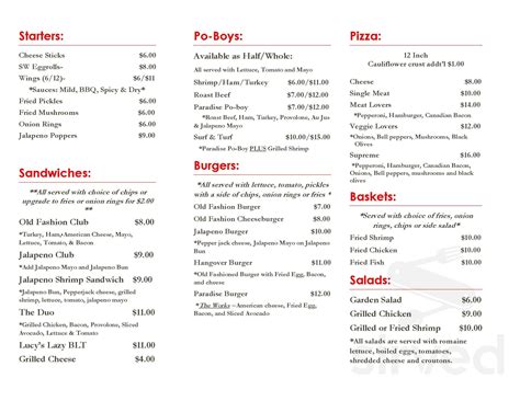 La Daiquiris Menu At Shawana Salvatore Blog