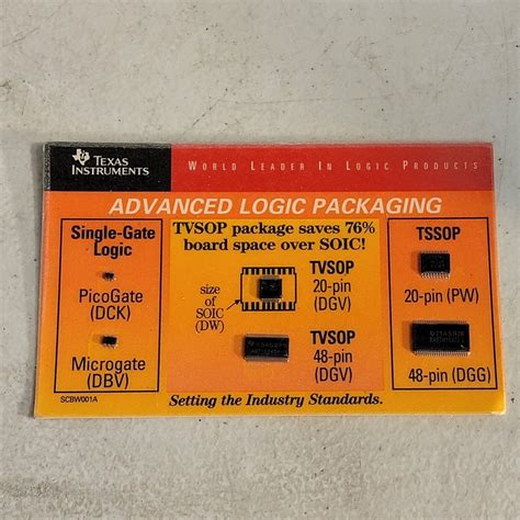 Vintage Texas Instruments Ti Advanced Logic Packaging Sample Demo Logi Lab Liquidators Store