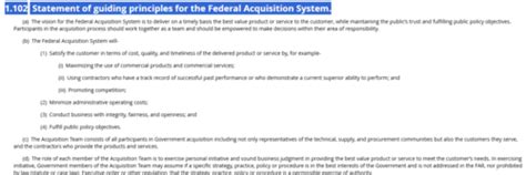 Federal Acquisition Regulations Flashcards Quizlet