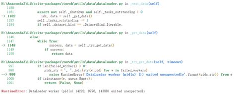 【python报错】runtimeerror dataloader worker pid s 9764 15128 exited
