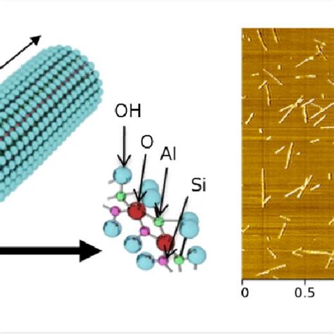 Schematic Illustration Of Imogolite Nanotube Structure Left Dfm