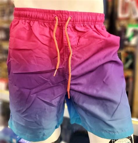 Shop Uzzi Swim Ombre Effect Shorts For Stylish Beachwear Stand Out With Vibrant Colors And High