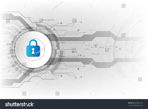 Abstract Security Digital Technology Background Illustration Stock