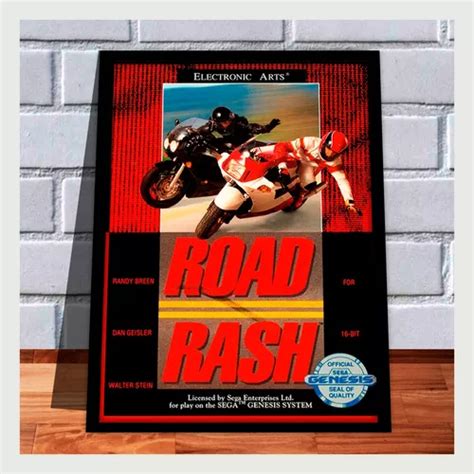 Quadro Decorativo Capa A X Road Rash Mega Drive